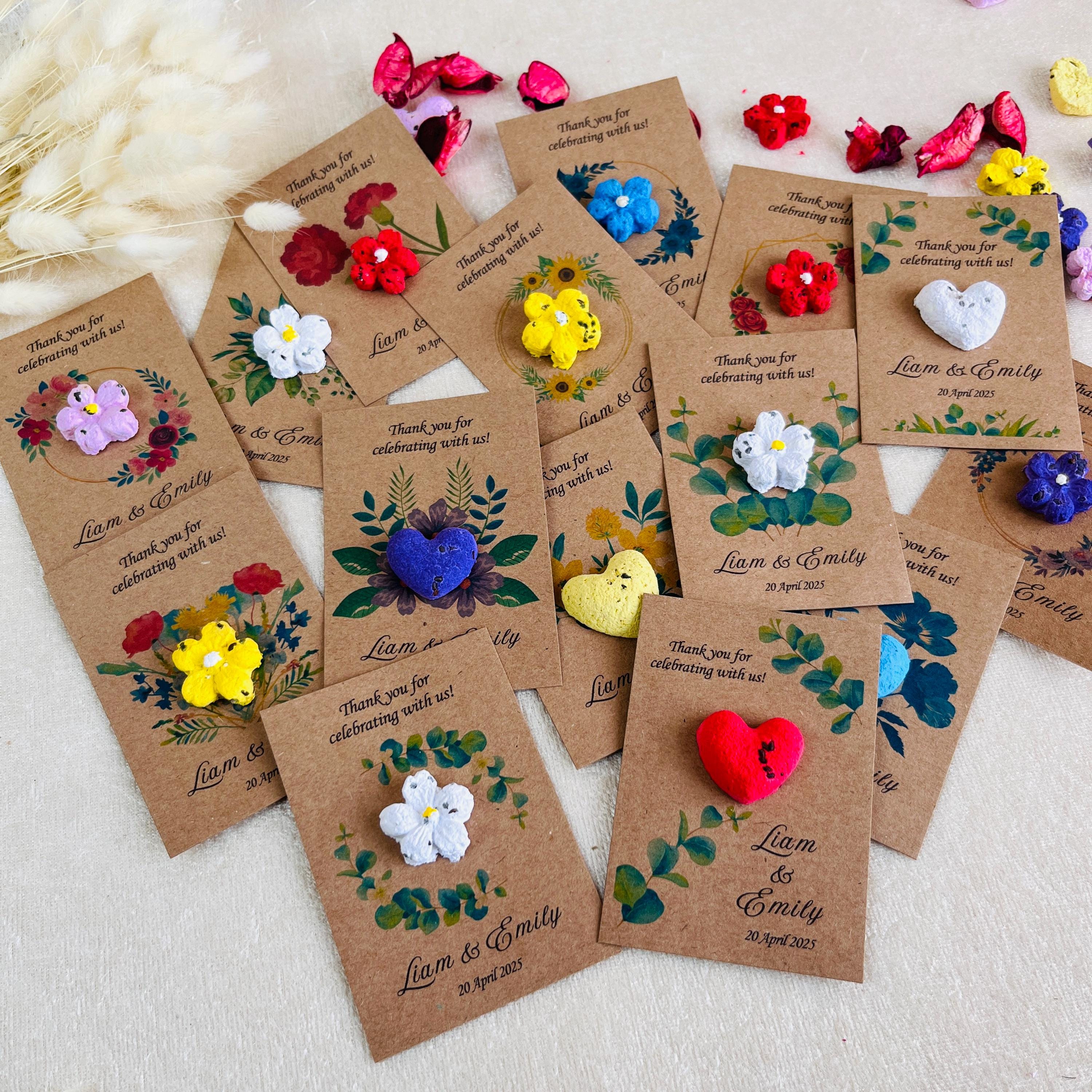 Personalized Seed Paper Cards – Eco Friendly Custom Plantable Favors ...