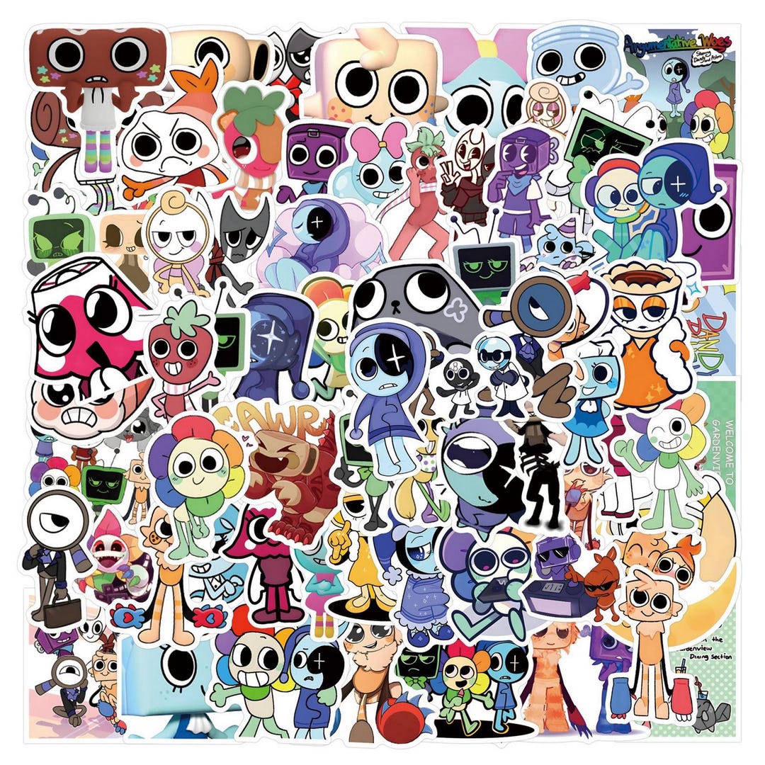 Dandy’s World Cartoon Stickers – 110pcs Cute Graffiti Waterproof Decals ...