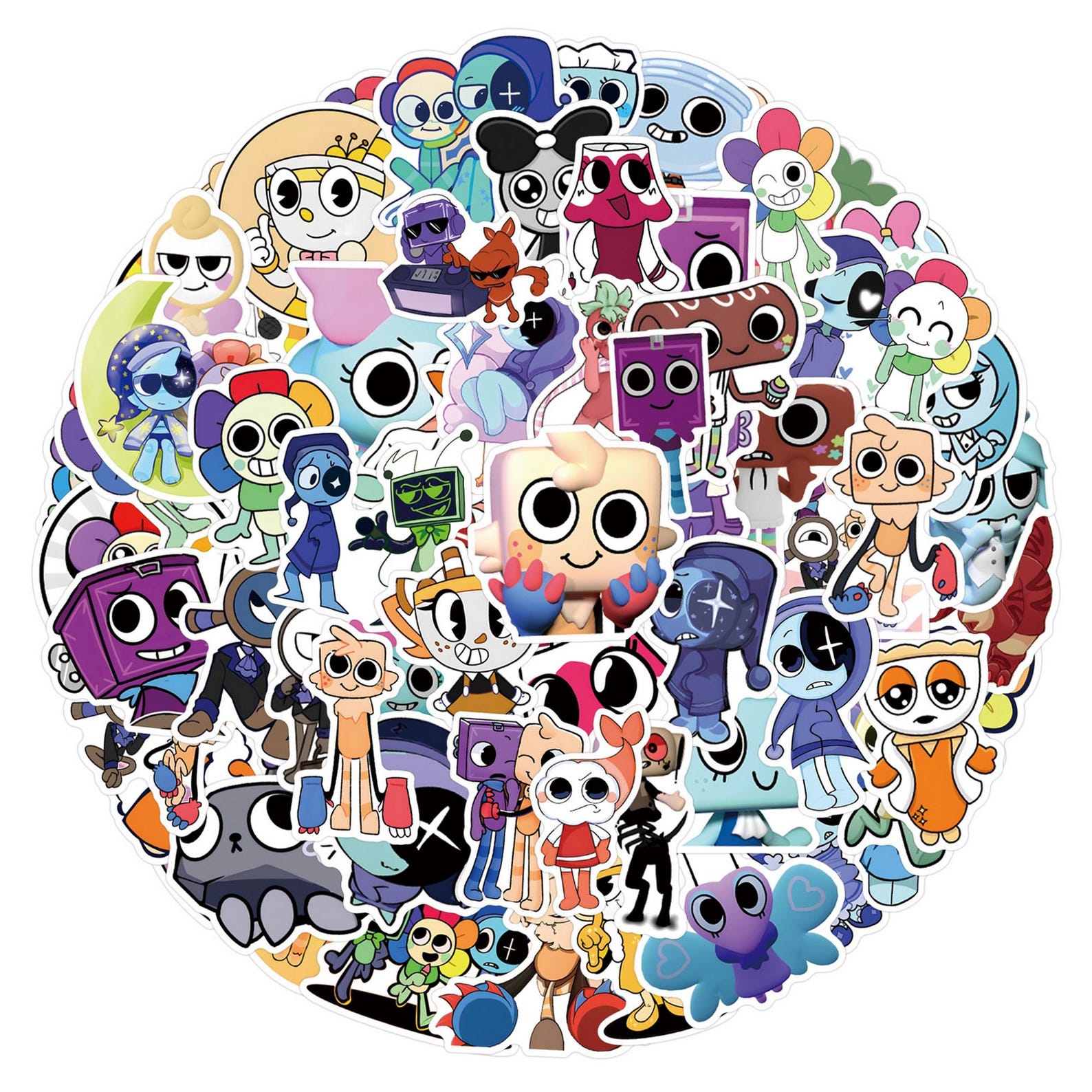 Dandy’s World Cartoon Stickers – 110pcs Cute Graffiti Waterproof Decals ...