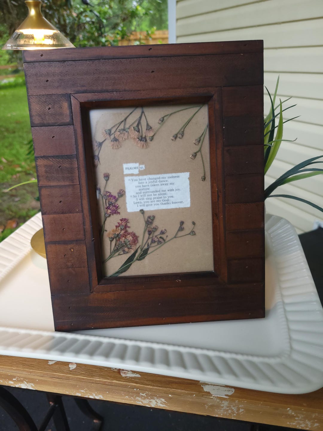 Joy & Praise Pressed Flower Frame - Etsy