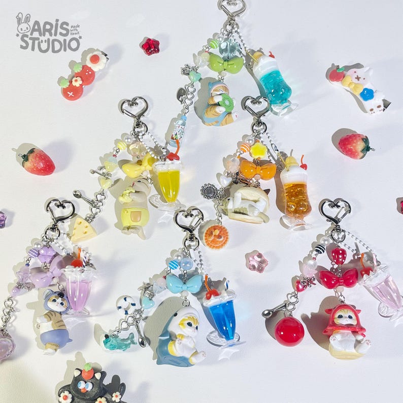 Kawaii Mofusand Keychains: Handmade From Authentic Figures - Etsy UK
