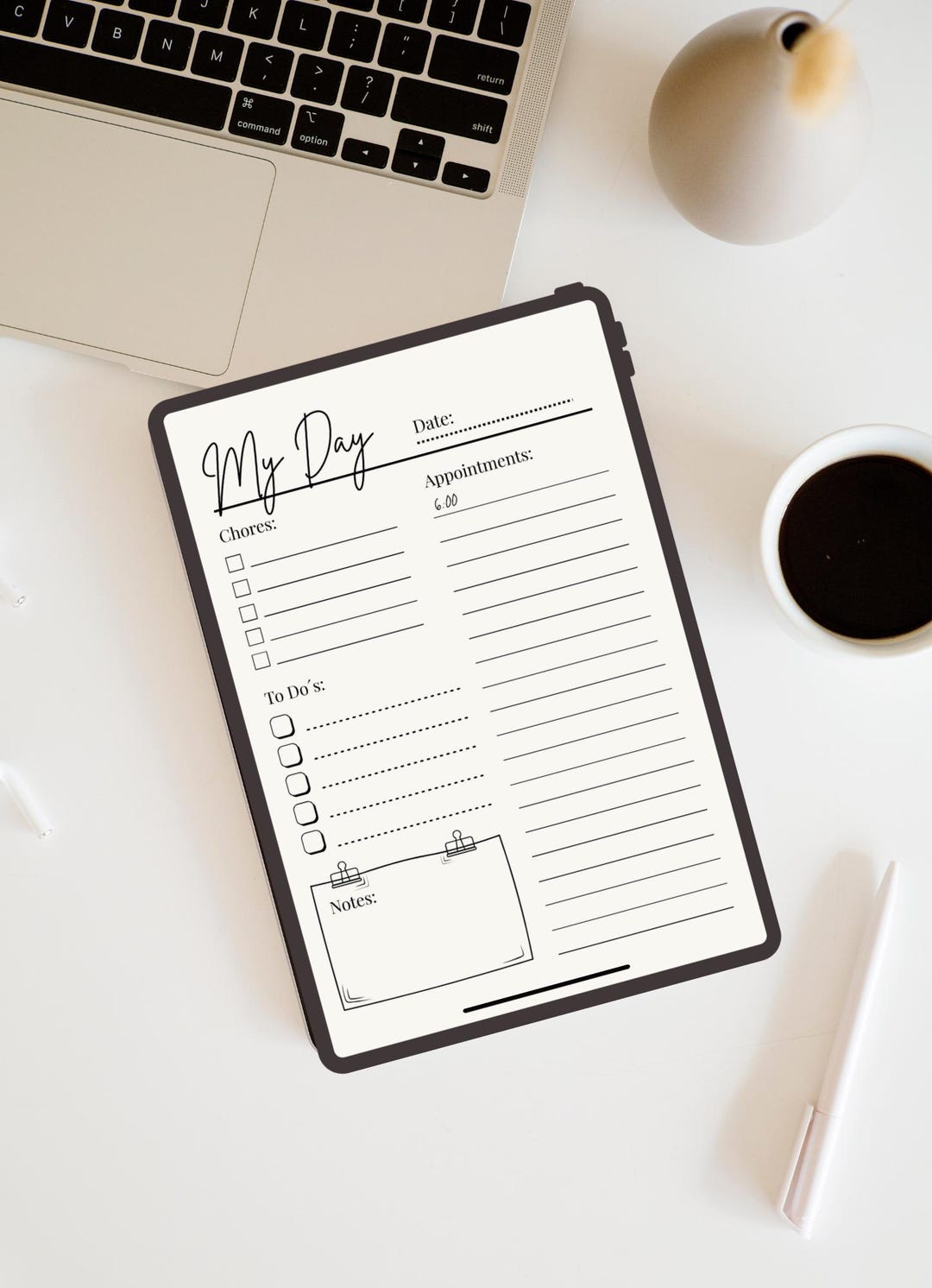 Daily Planner – Minimalist Design – Printable PDF, A4 Digital Download ...
