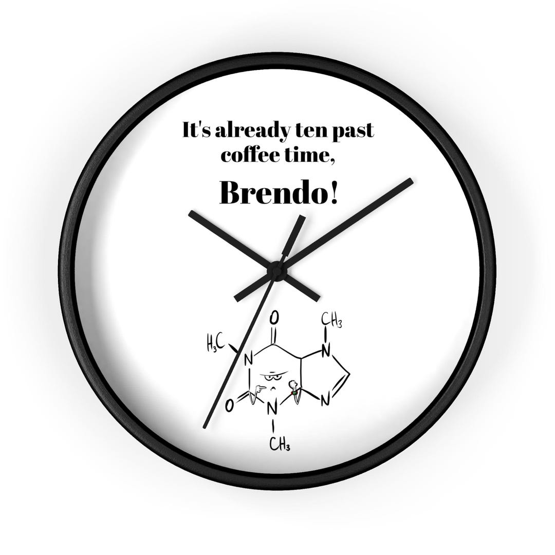 Personalized Chemistry Coffee Time Wall Clock, Unique Chemistry Gift ...