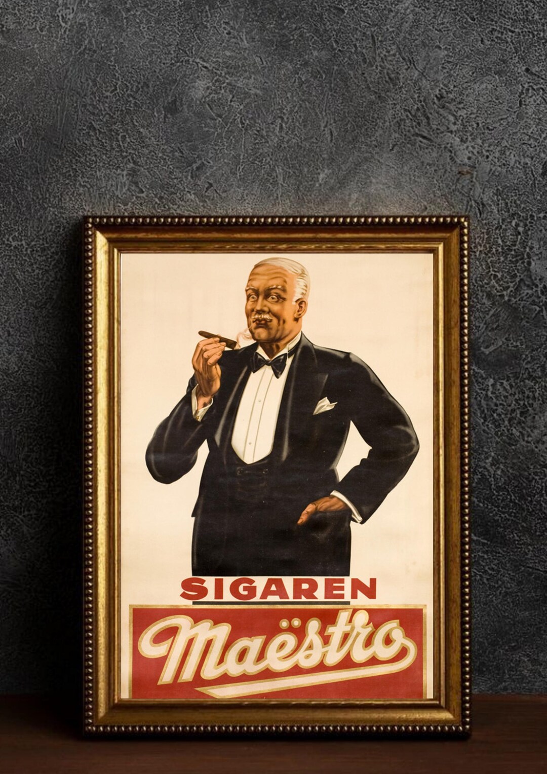 Vintage Maestro Cigar Rolled Poster, Retro Wall Art, Unique Home Decor ...