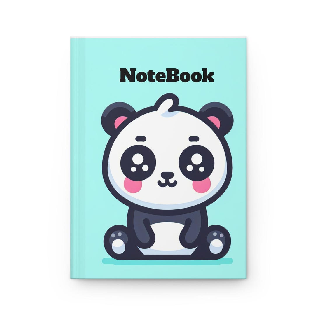Cute Panda Hardcover Journal, Whimsical Notebook for Kids, Animal ...
