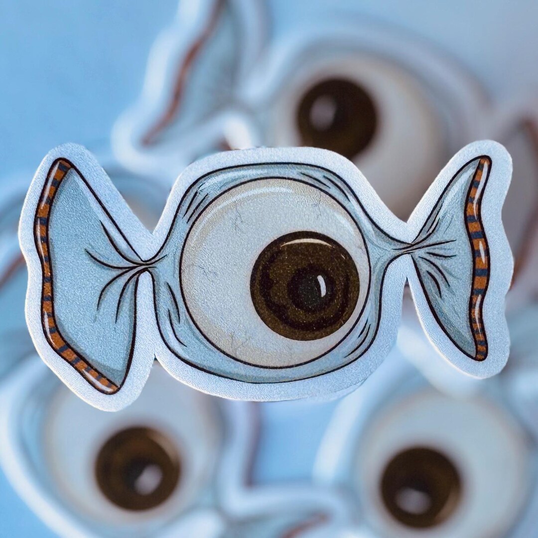 Halloween Stickers - Candy Eyeball Sticker - Glitter Vinyl Decal - Etsy
