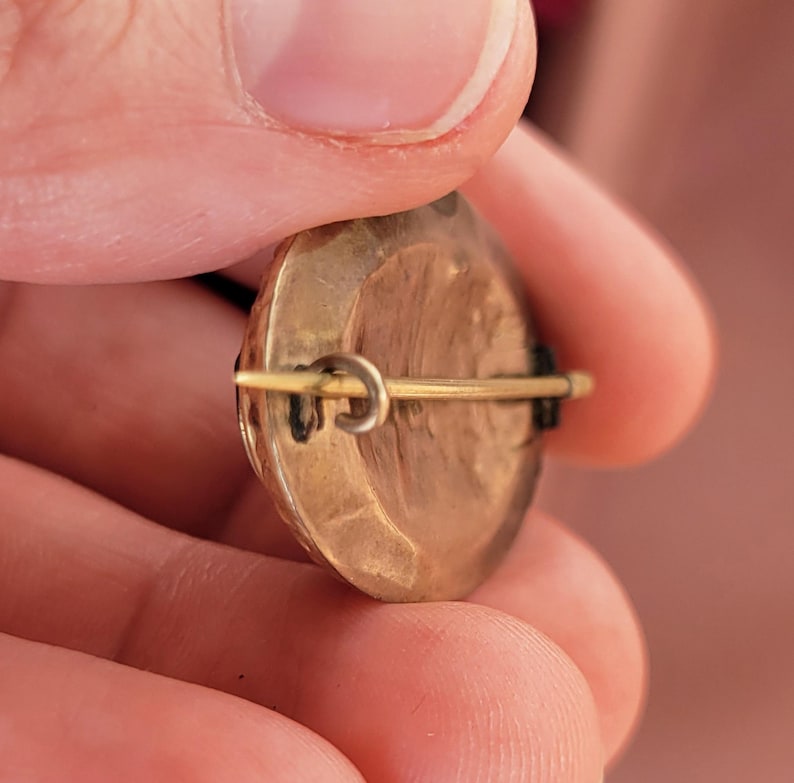 Antique Real Hair Mourning Brooch - Braided Hair in Gold Oval Pin - Etsy