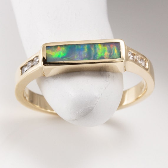 Australian Opal Inlay Rings