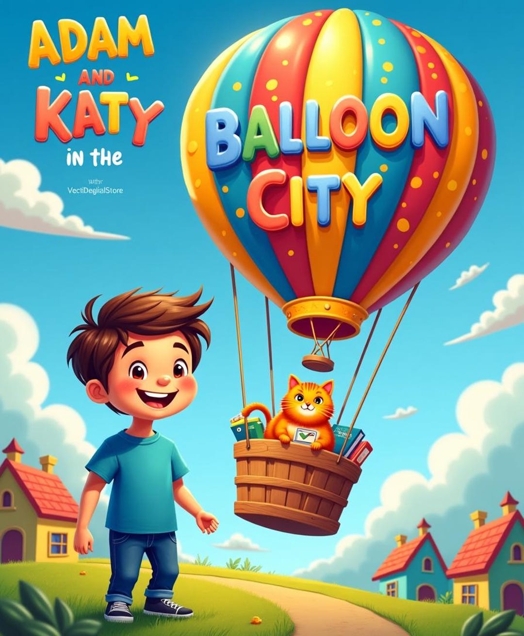 Personalized Kids Story Book: Adam & Katy's Balloon City Adventure ...