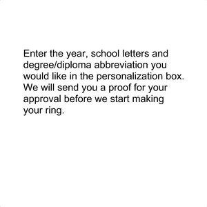 Small Class Ring Featuring School Letters, Year and Degree or Diploma ...