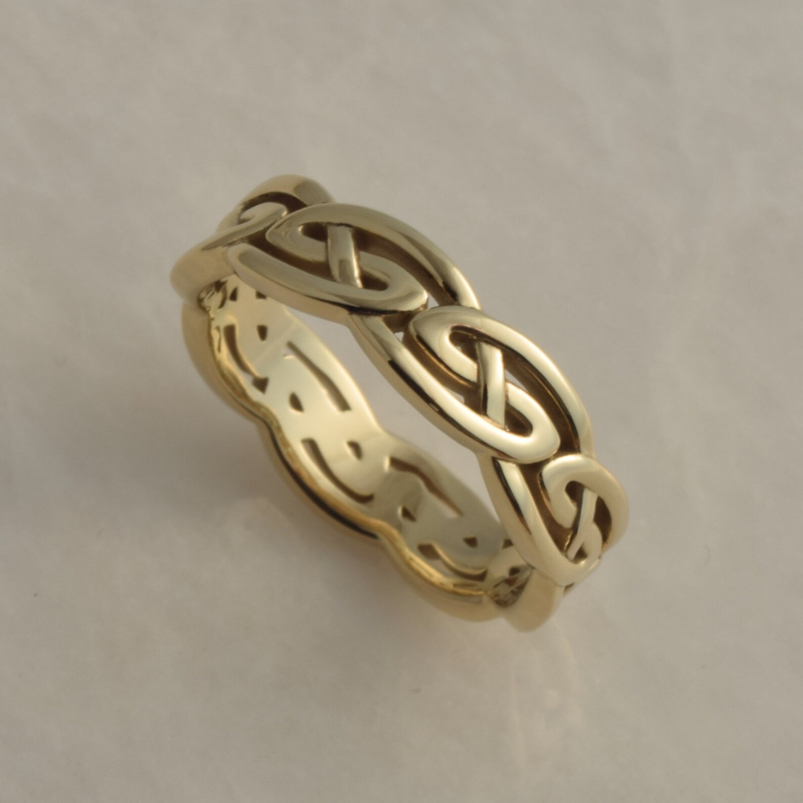 Celtic Eternal Knot Ring in 14K Gold or 10K Gold 5mm Wide | Etsy