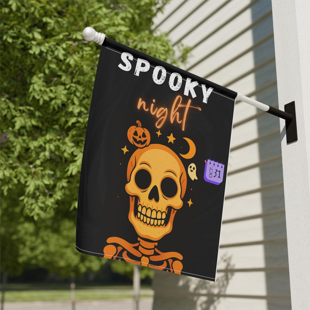 Halloween Garden Decor | Spooky Night Banner - Etsy