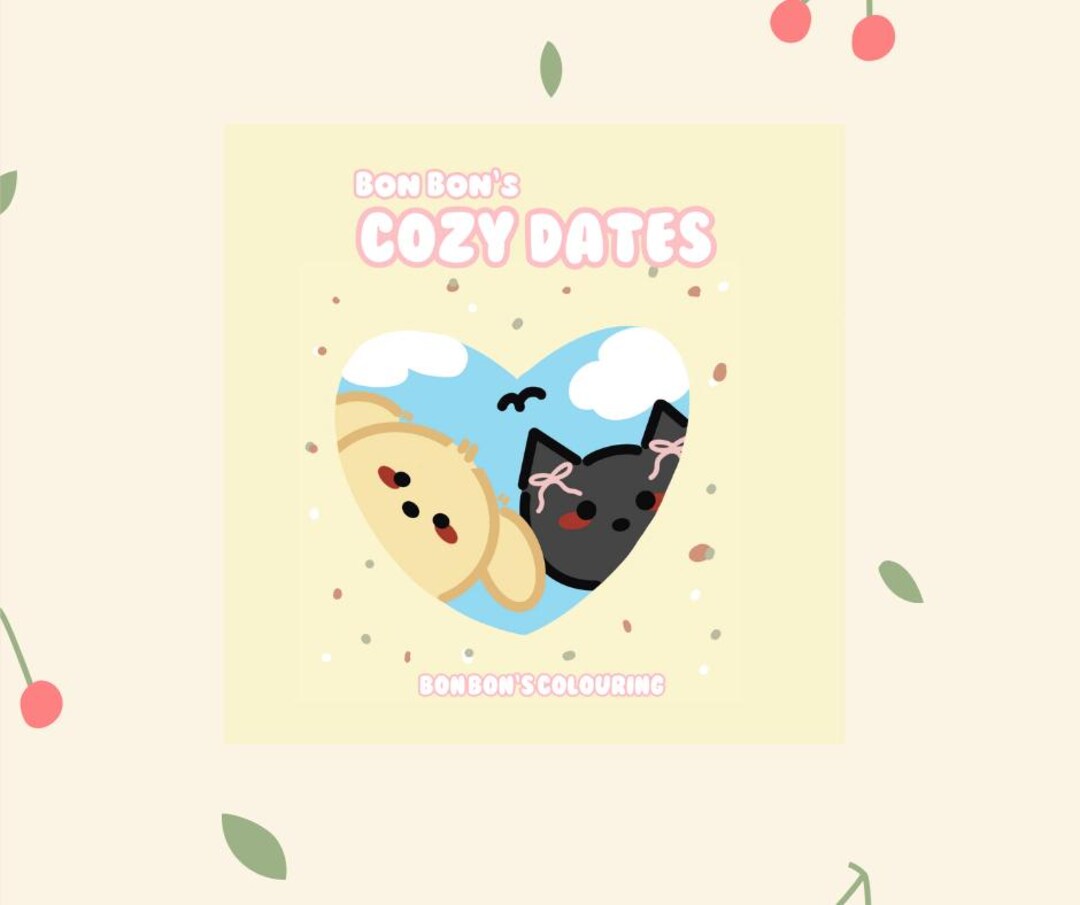 Bon Bon’s Cozy Dates Coloring Book | Cute Kawaii Dog & Cat Coloring ...
