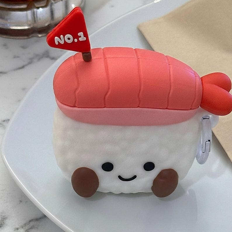 Kawaii Sushi Airpods Case Silicone Cute Earphone Cover for Airpods 1 2 ...