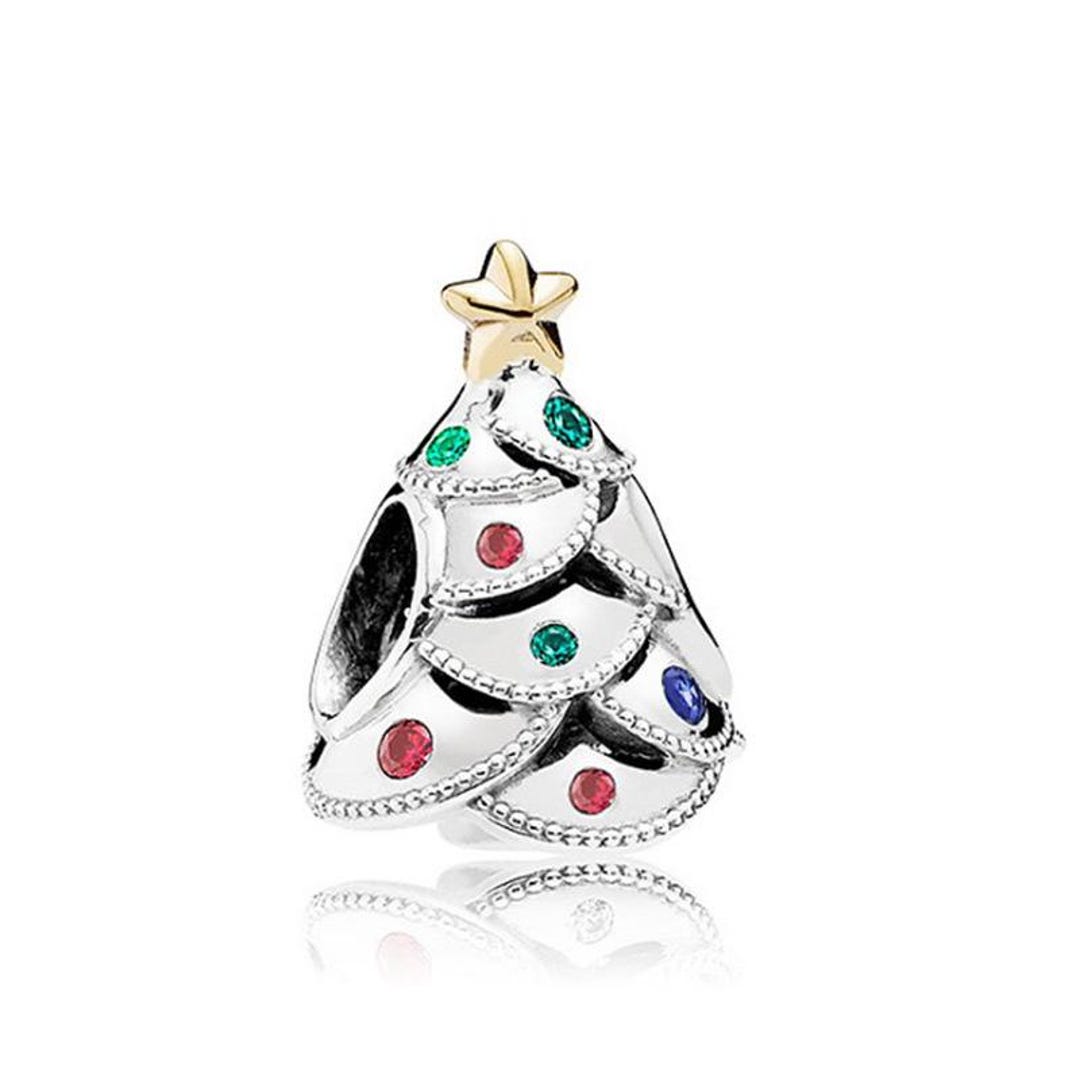 Pandora Moments Sterling Silver & Gold Festive Christmas Tree Charm - Etsy