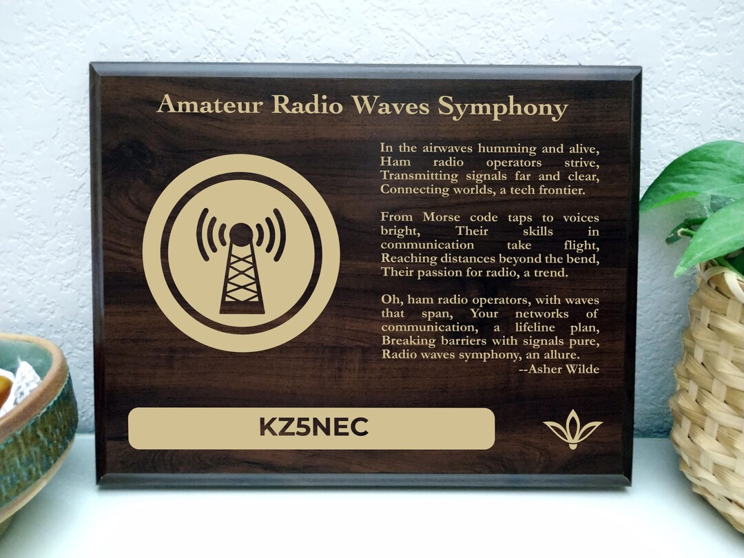 Ham Radio Gift Plaque | Personalized Poem for Amateur Radio Operators ...