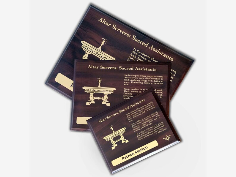 Altar Boy Gift Plaque | Personalized Poem for Altar Servers | Church ...