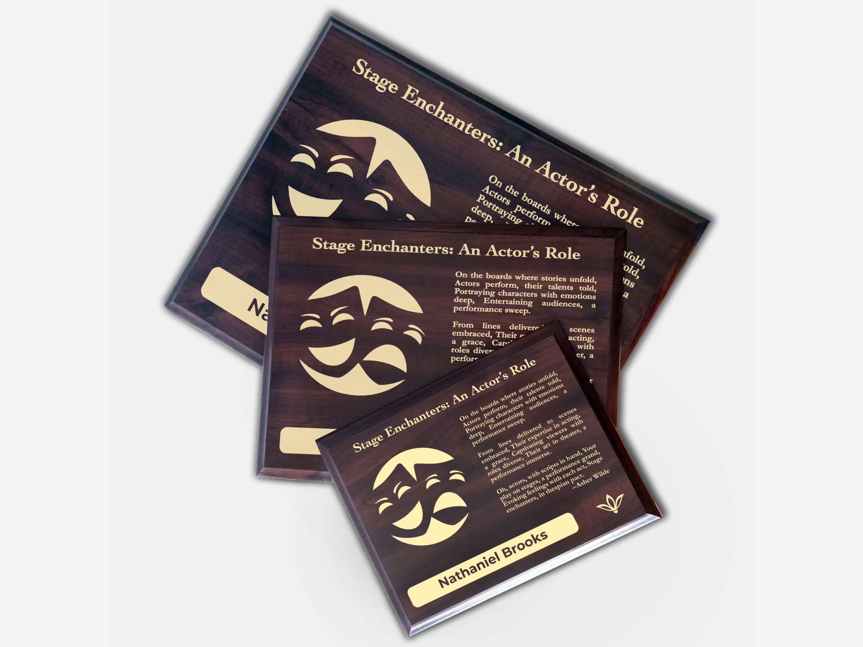 Actors Gift Plaque | Personalized Poem for Dramatic Theater ...