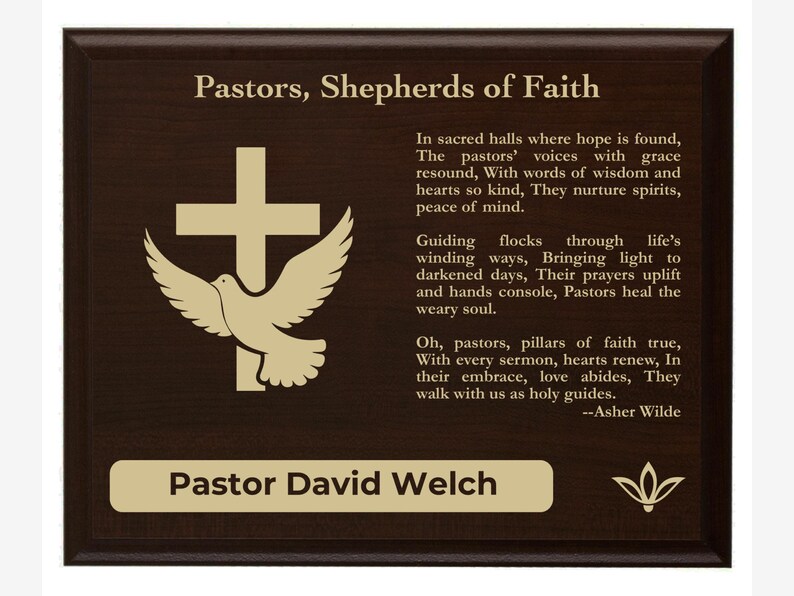 Pastors, Shepherds of Faith - Personalized Gift Plaque for Guiding ...