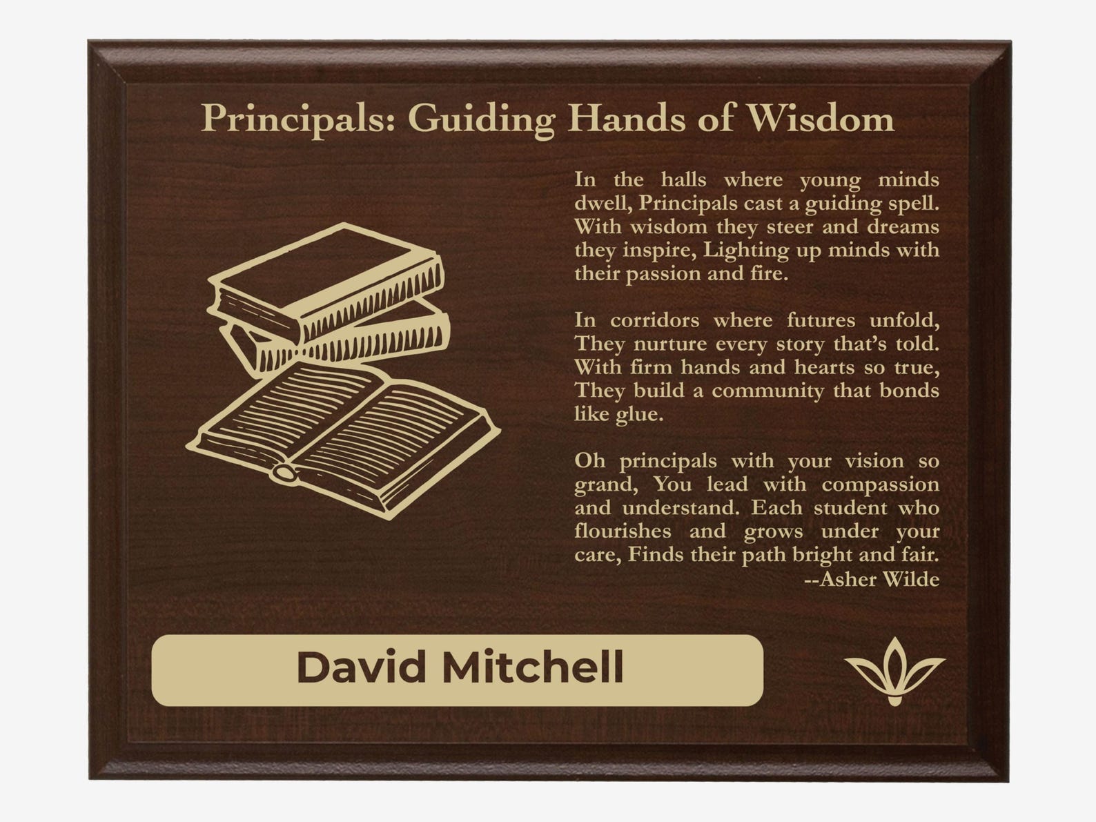 Principal Gift Plaque | Personalized Poem for Educational Leadership ...