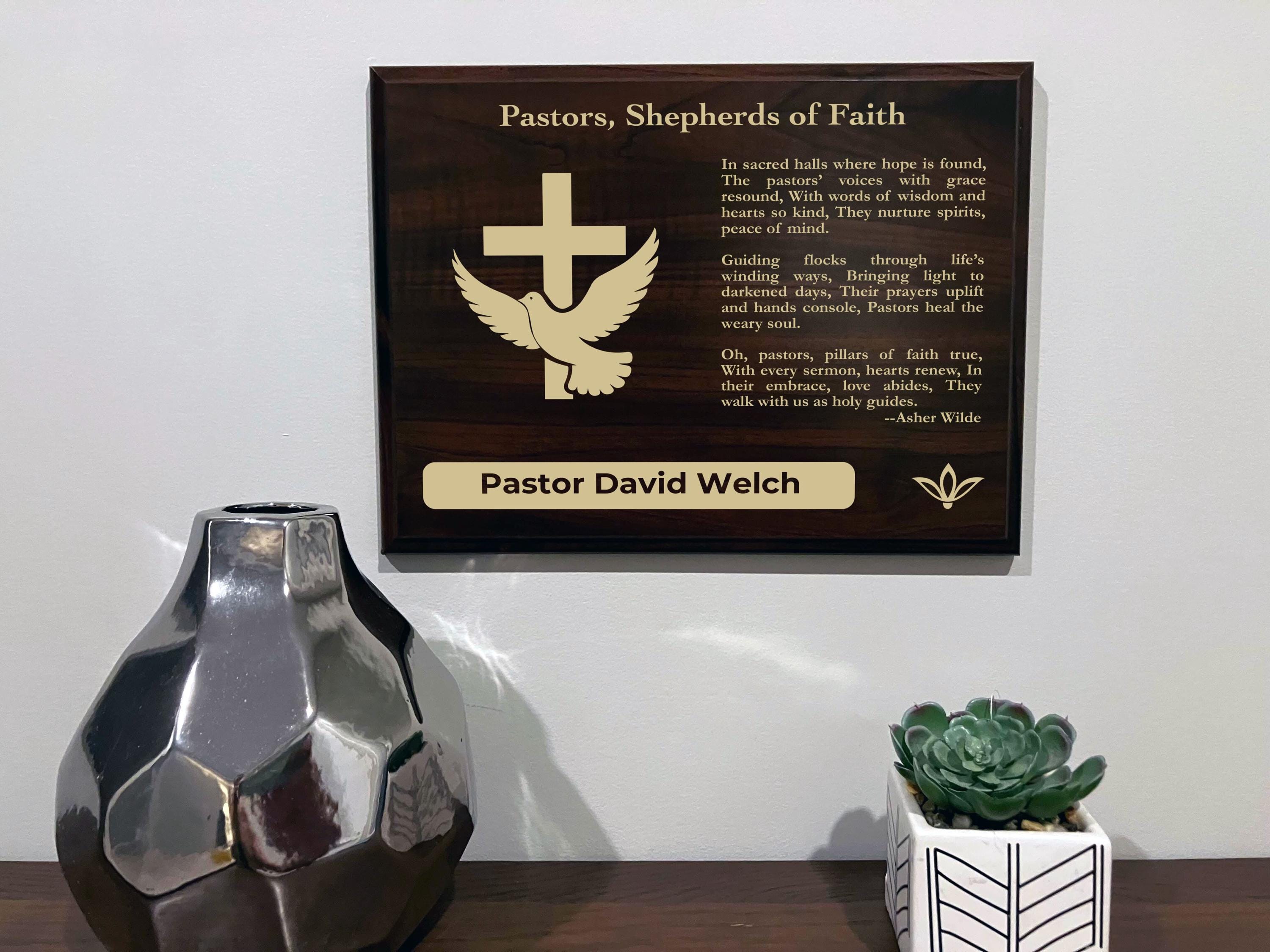 Pastors, Shepherds of Faith - Personalized Gift Plaque for Guiding ...