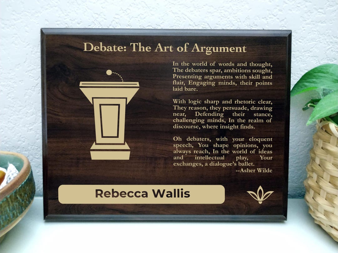 Debate Gift Plaque | Personalized Poem for Debate Team Skills | School ...