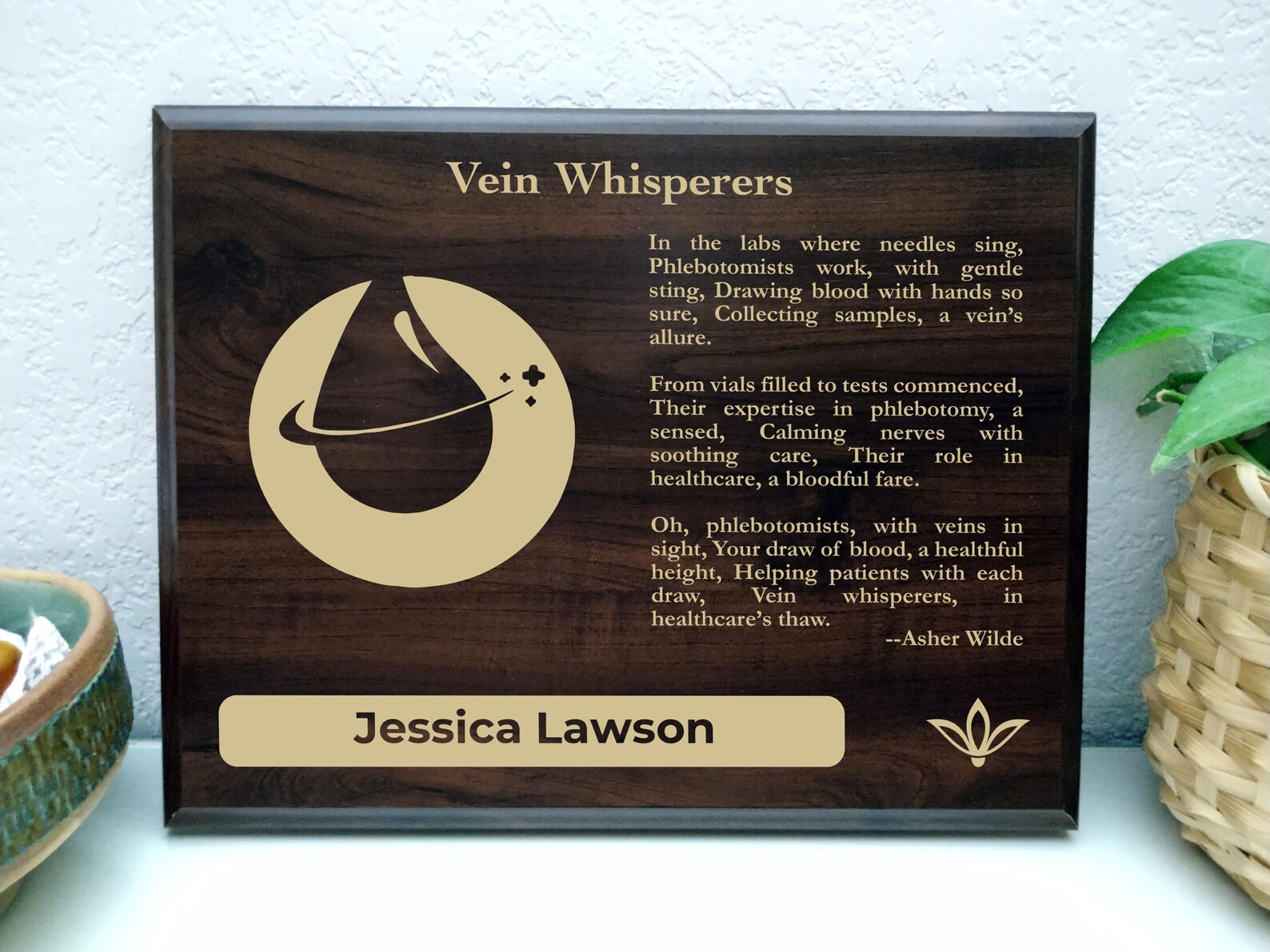 Phlebotomist Gift Plaque | Personalized Poem for Blood Collection ...
