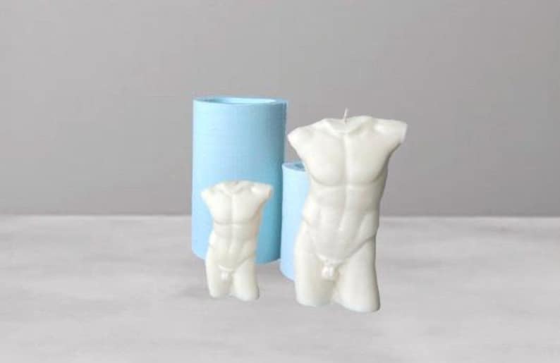 2 Sizes Male Body Mold, Men Body Mold, Candle Mold, Torso Candle Mold ...