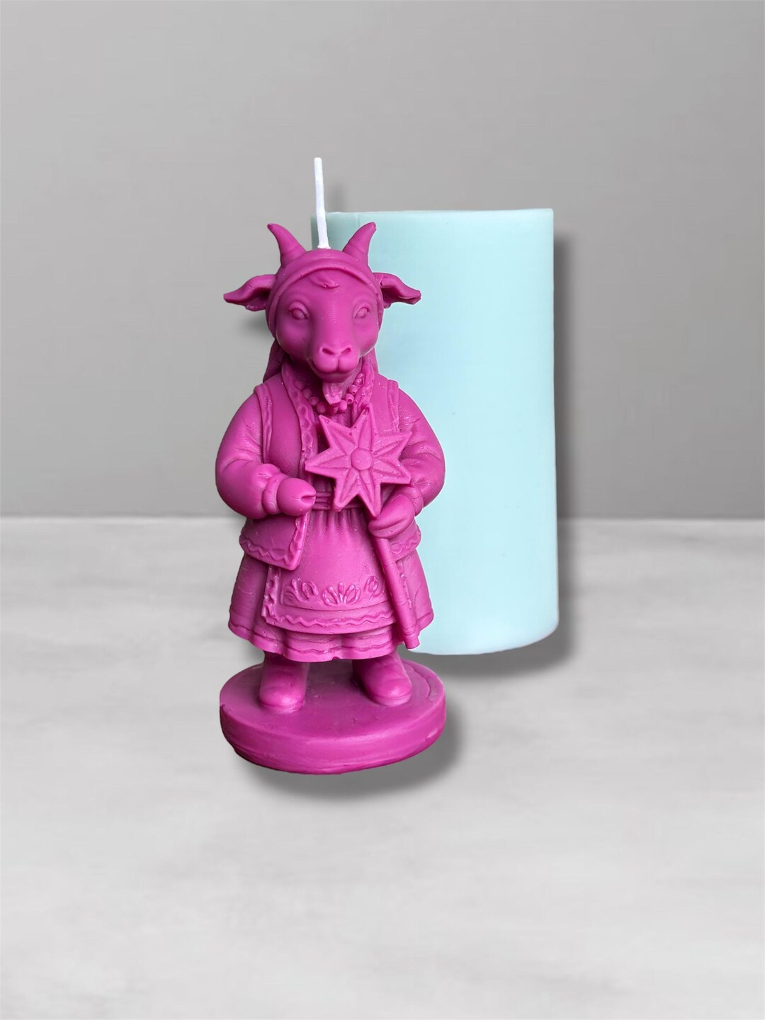 Christmas Goat With Star Silicone Mold Ethnic Candle Mold for Wax, Soap ...