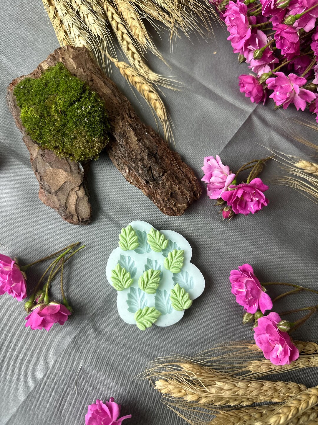 Palm Leaf Silicone 7 Elements Mold Tropical Leaves Mold for Wax, Soap ...