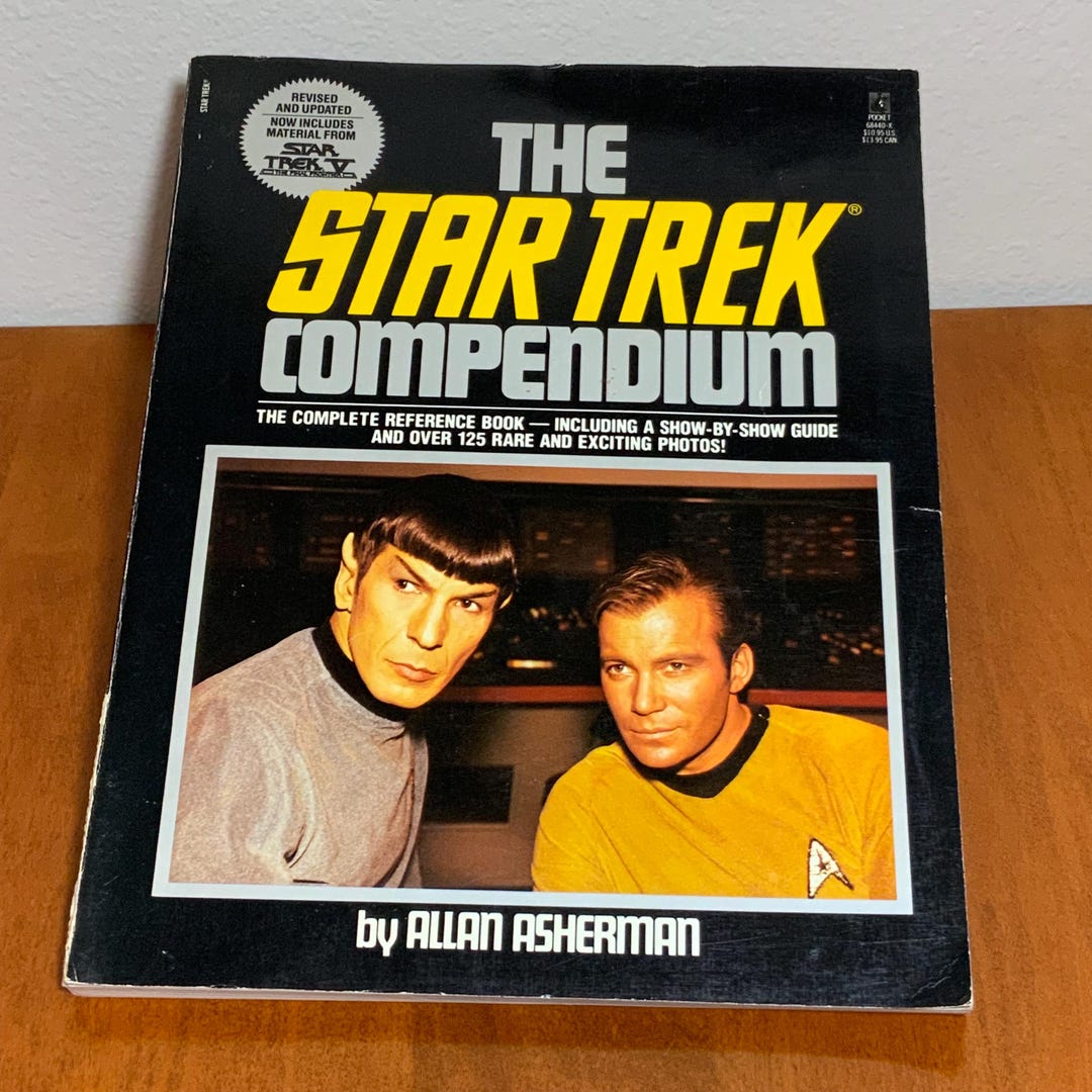 Vintage 1989 “the Star Trek Compendium” Revised Edition by Allan ...