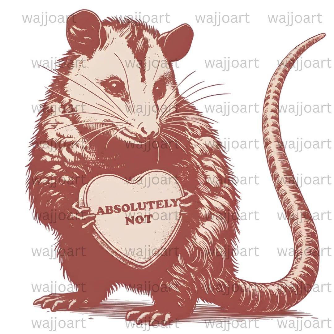 Possum Valentines Png, Funny Valentine Png, Absolutely Not Opossum Meme ...