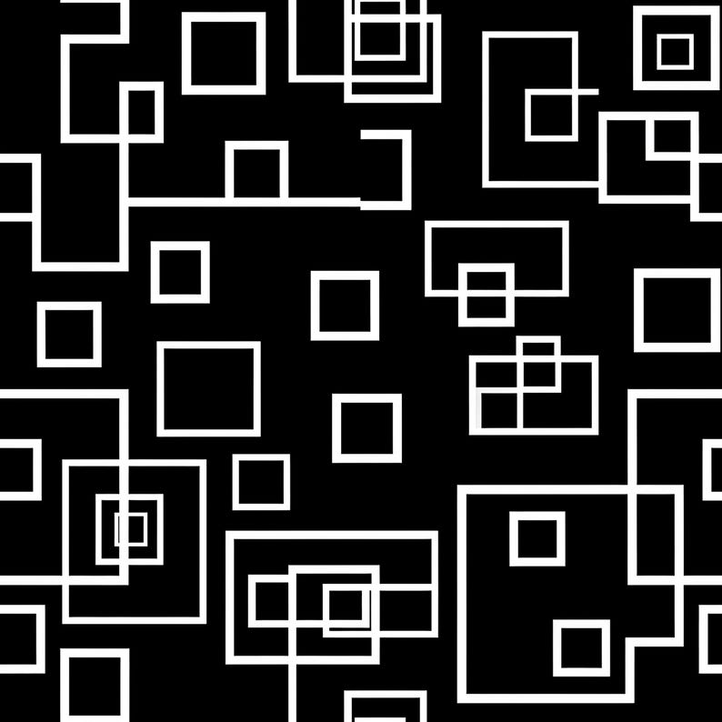 Black & White Digital Paper Pack, Floral Geometric Patterns (instant ...