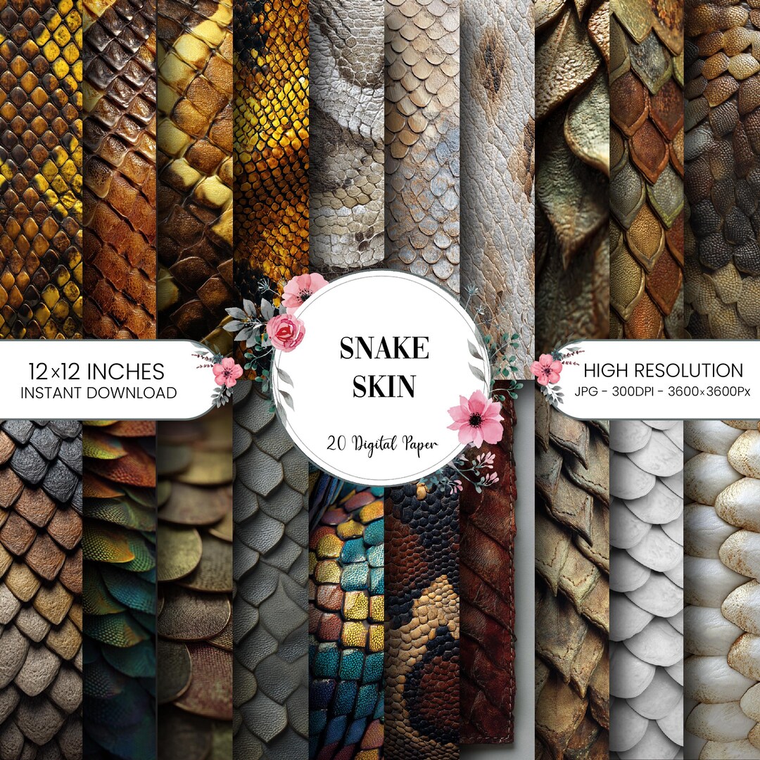 Realistic Snake Skin Textures, Animal Print Paper (digital Download) - Etsy