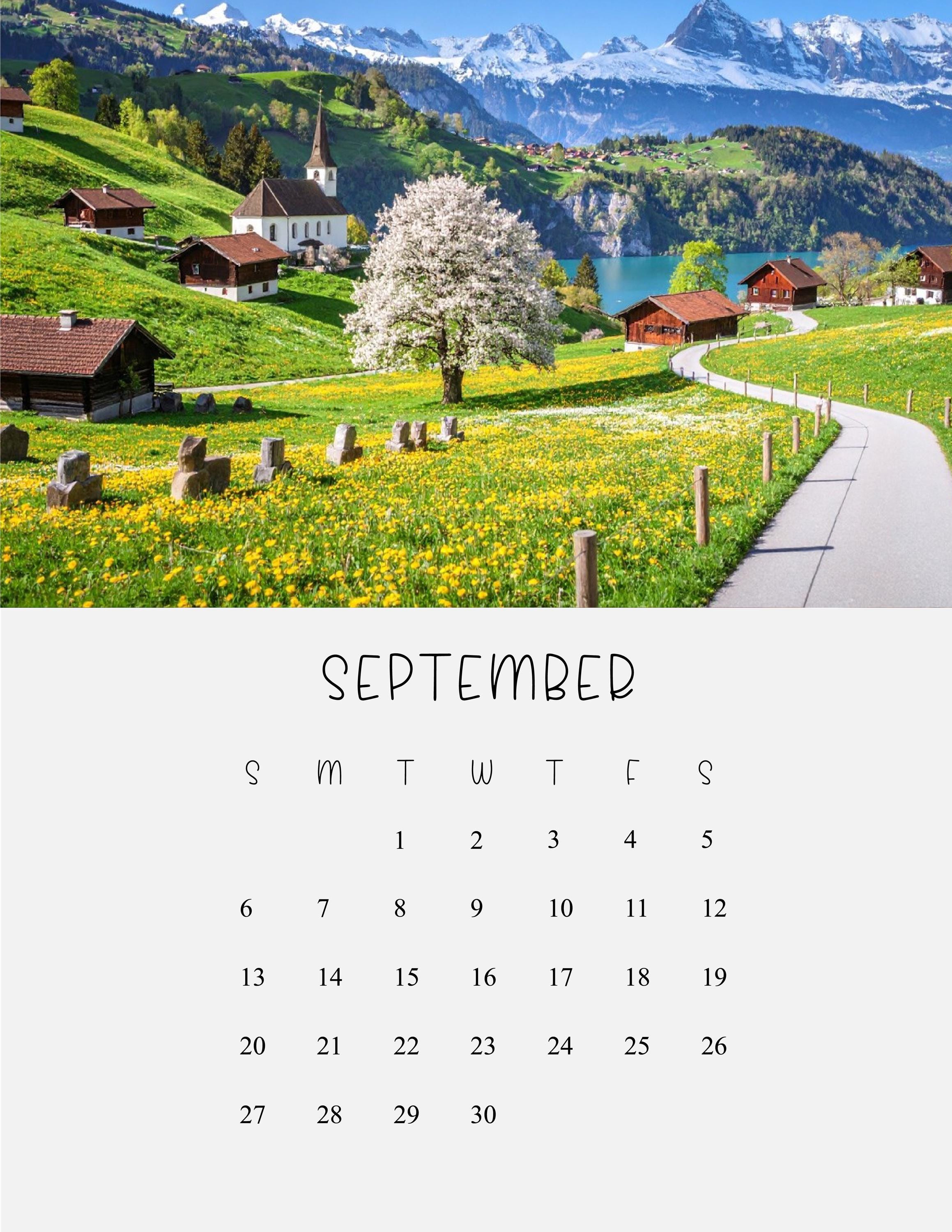 2026 Nature Calendar - Beautiful Scenic Travel Destinations, Digital ...