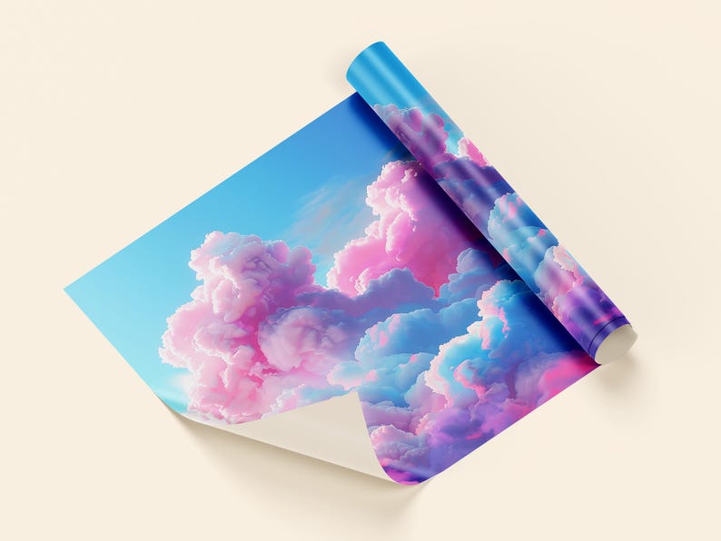 Pastel Cloud Digital Paper Pack, Soft Sky Textures (digital Download ...
