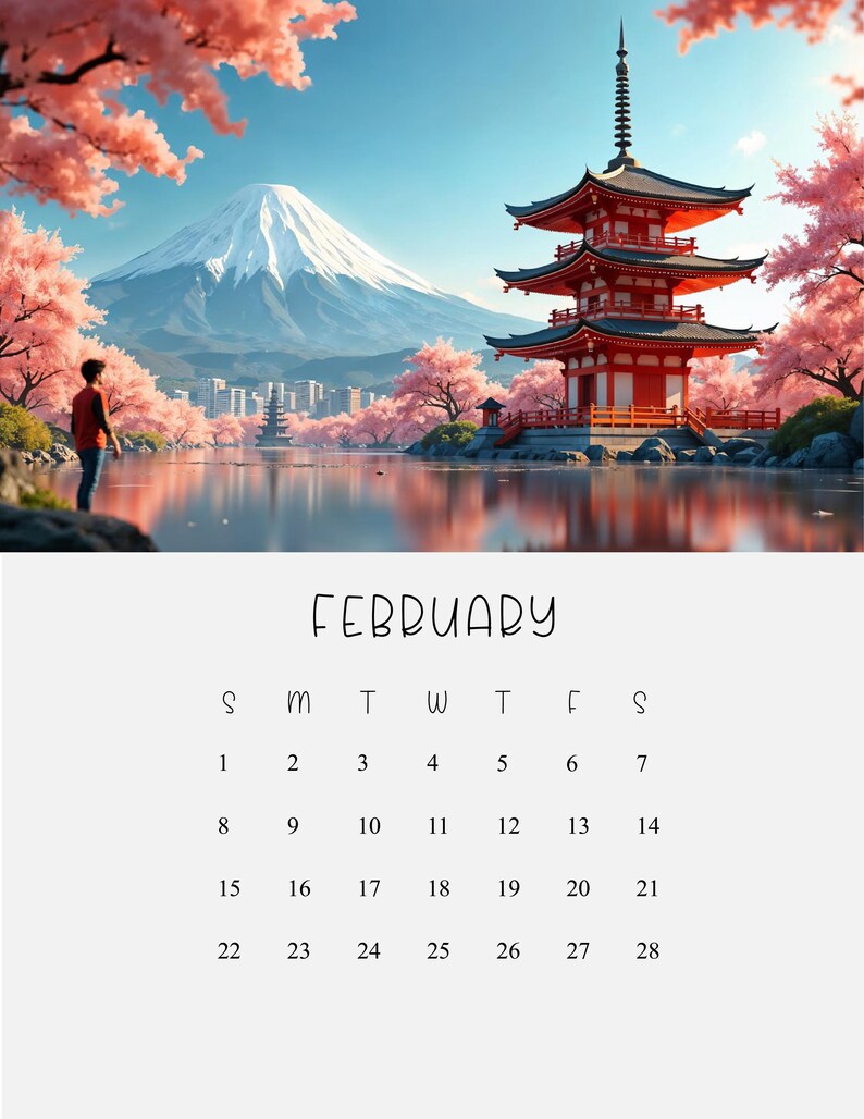 2026 Nature Calendar - Beautiful Scenic Travel Destinations, Digital ...