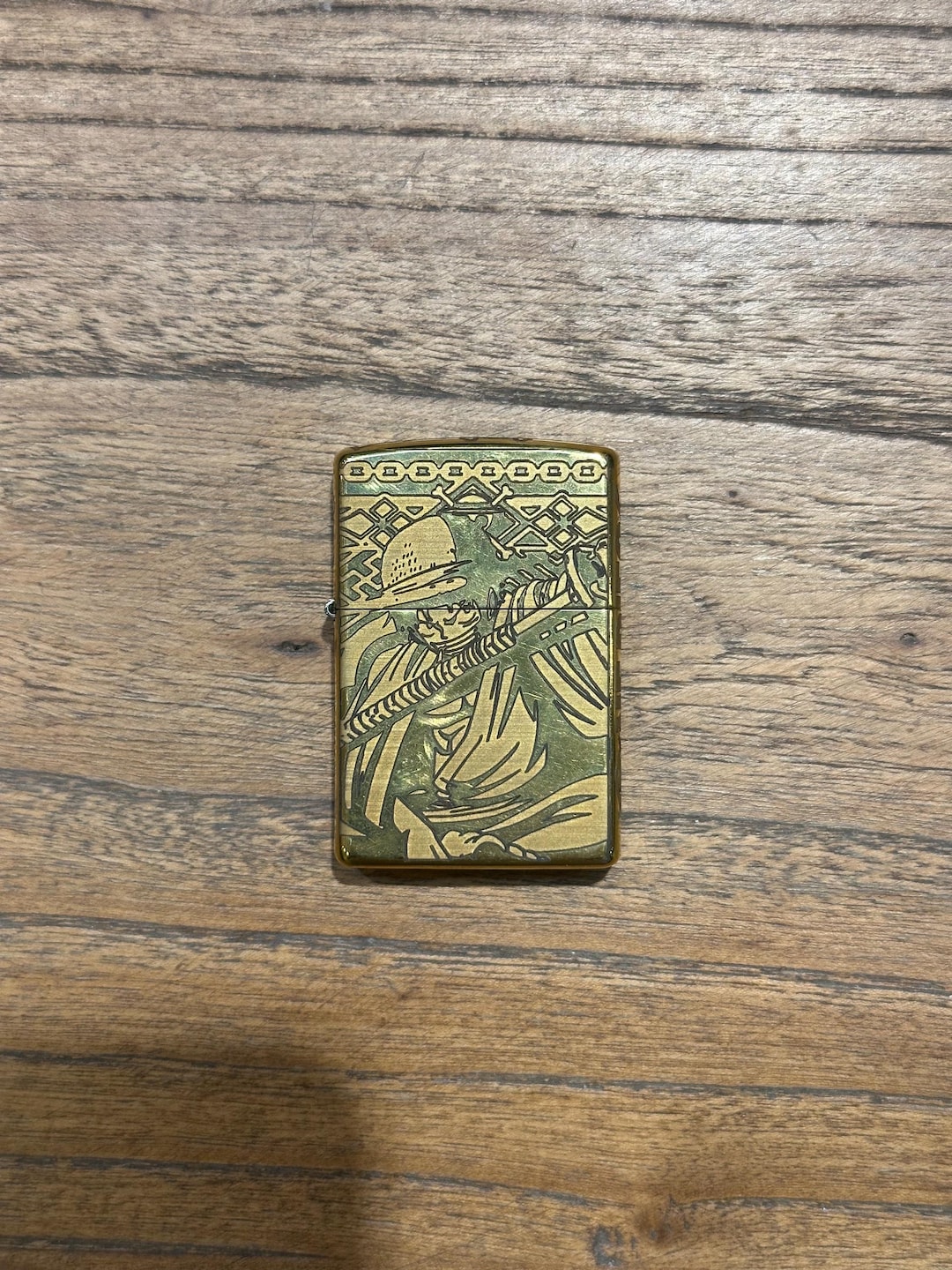 Custom Laser Engraved Brass Zippo Lighter – One Piece Theme, 5-sided ...