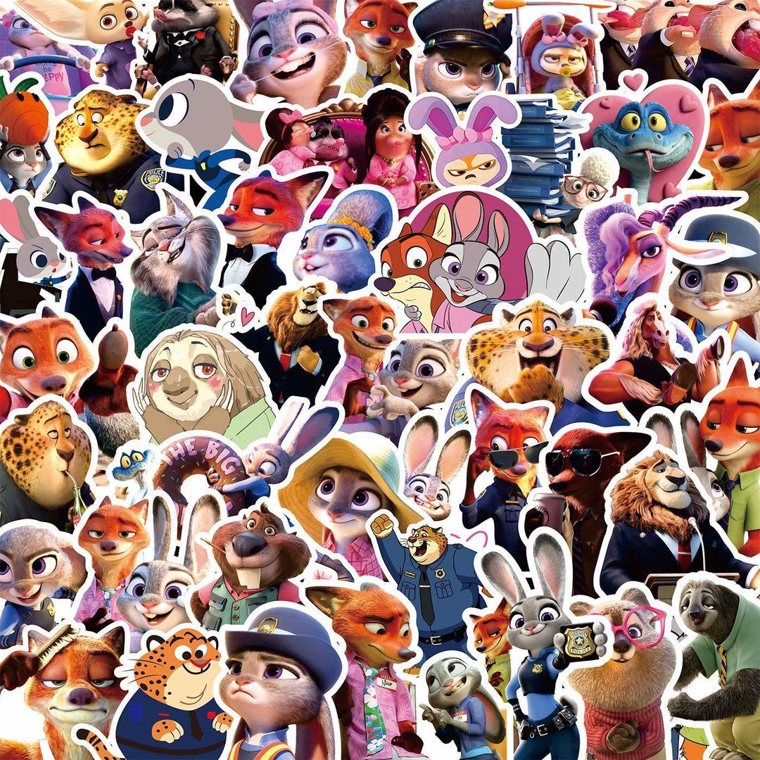 85 Pcs-zootopia 2 Stickers | Judy Hopps & Nick Wilde Cartoon Stickers ...