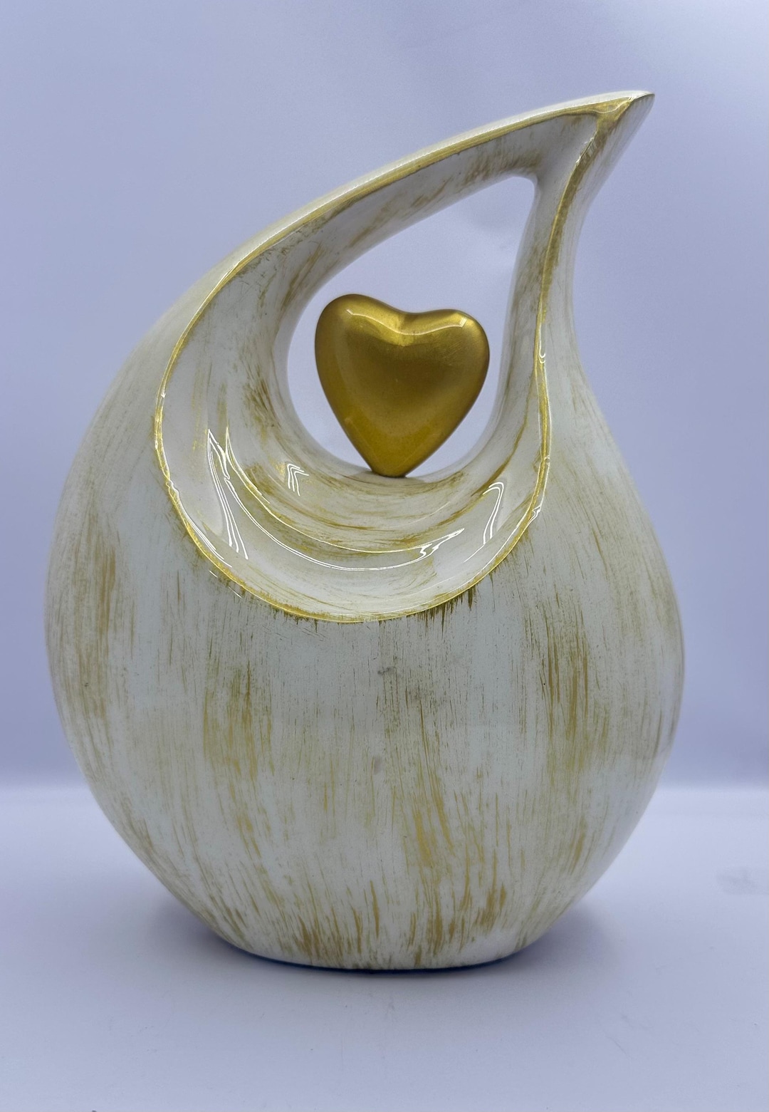 Teardrop Gold Mini Heart Urn Funeral Memorial Cremation Urns for Human ...