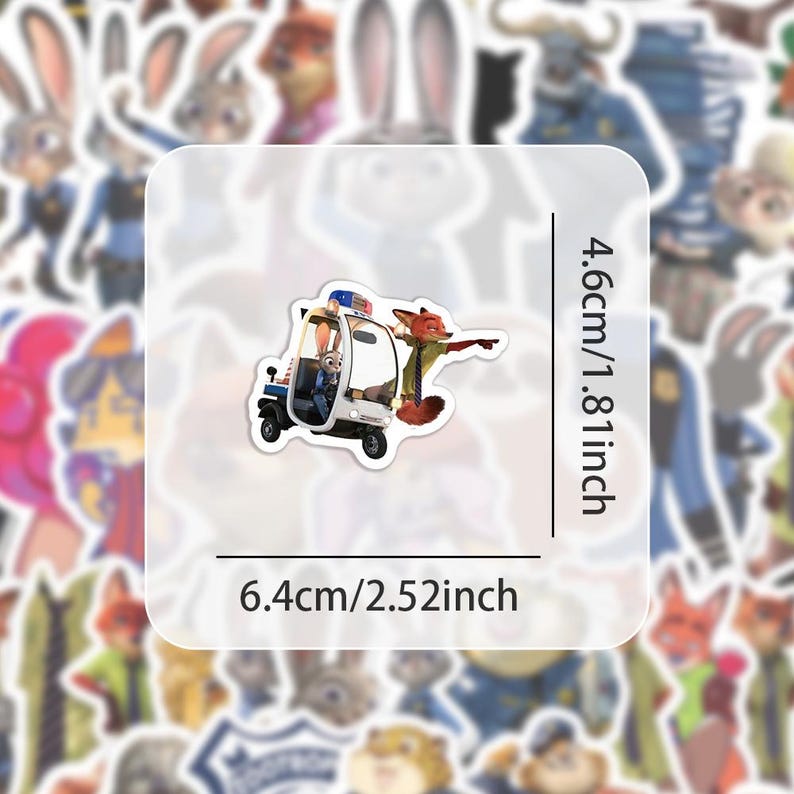 60pcs-zootopia Sticker Pack,judy Hopps, Nick Wilde, Flash Vinyl Decals ...