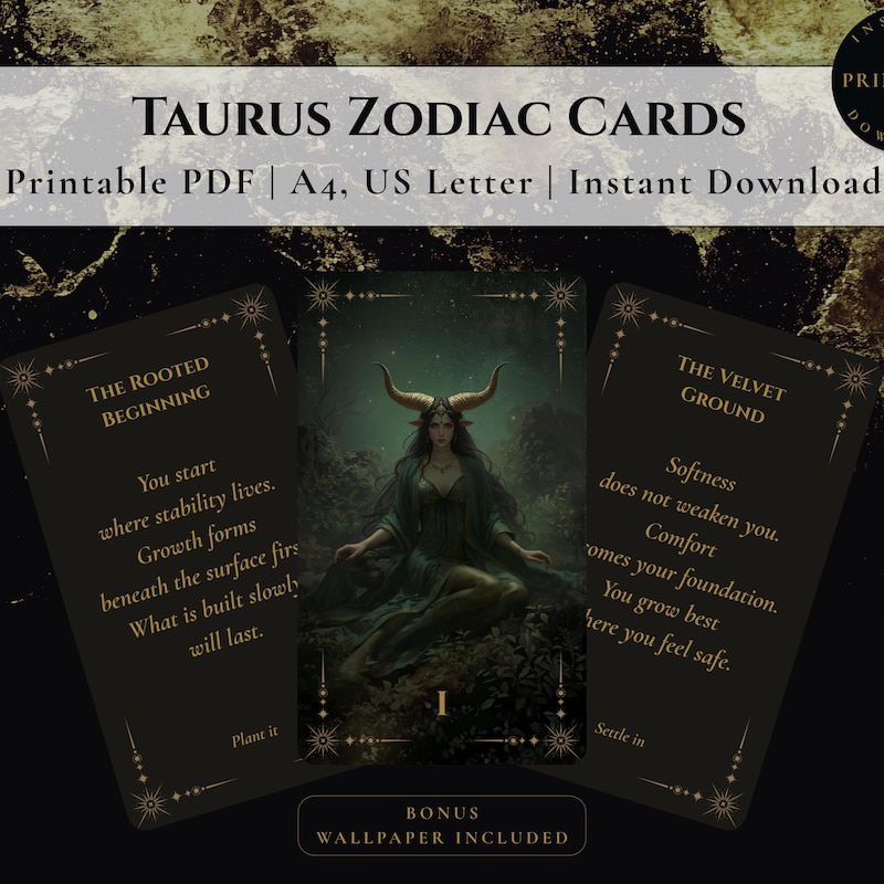 Taurus Affirmation Card - Etsy