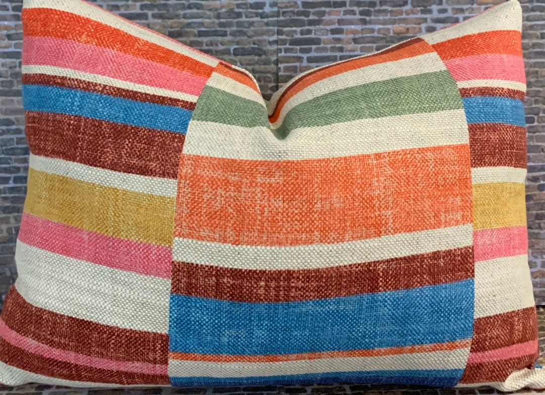 Designer Pillow Cover, Mod Lines, Multi - Etsy
