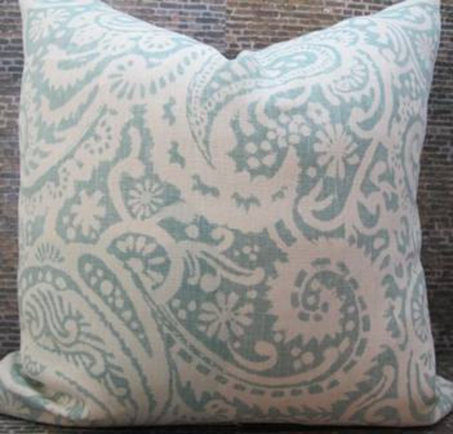Designer Pillow Cover, Lumbar, Echo Linen, Arta, Light Blue - Etsy