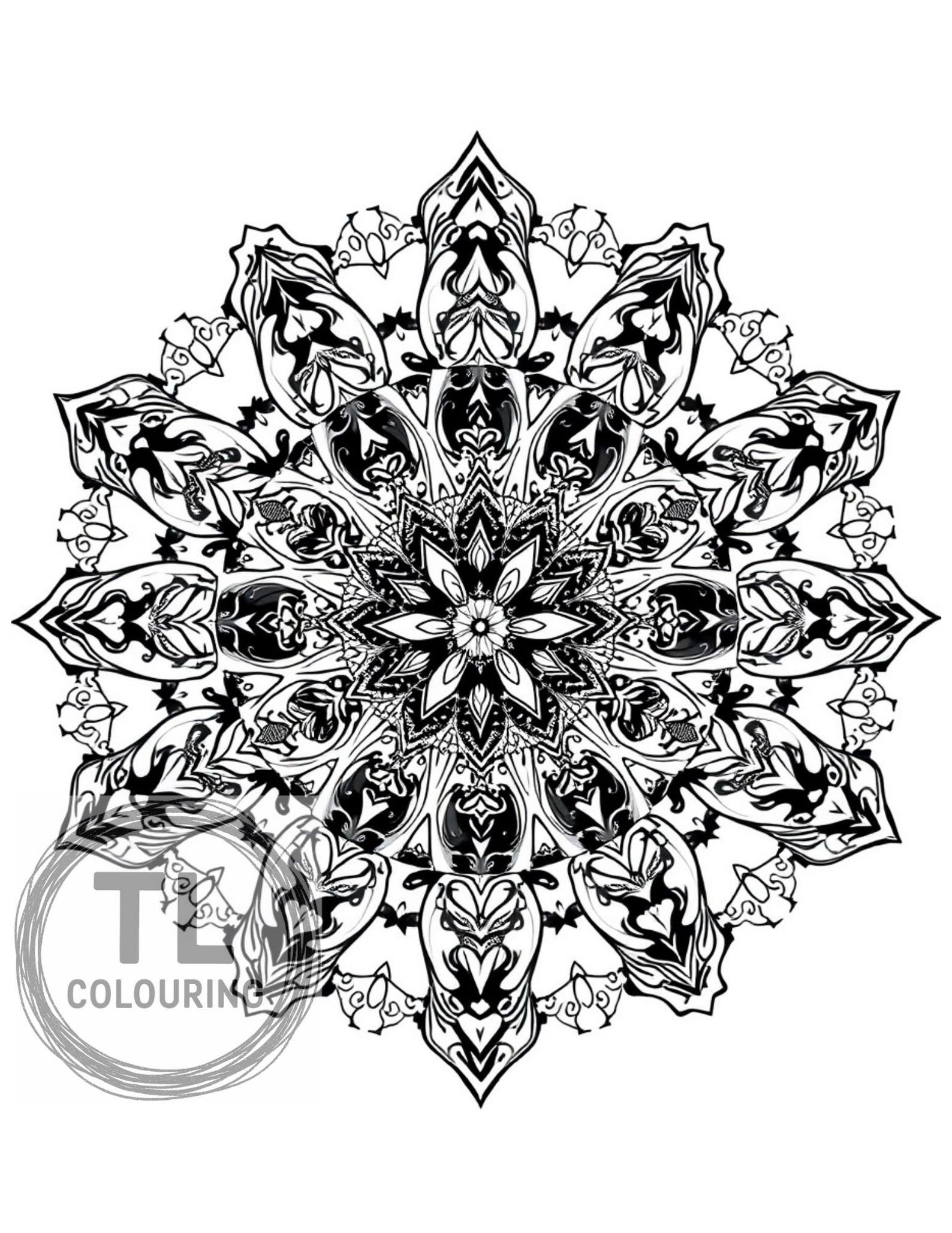 Complex Mandala Coloring Pages for Adults | Advanced Stress Relief ...