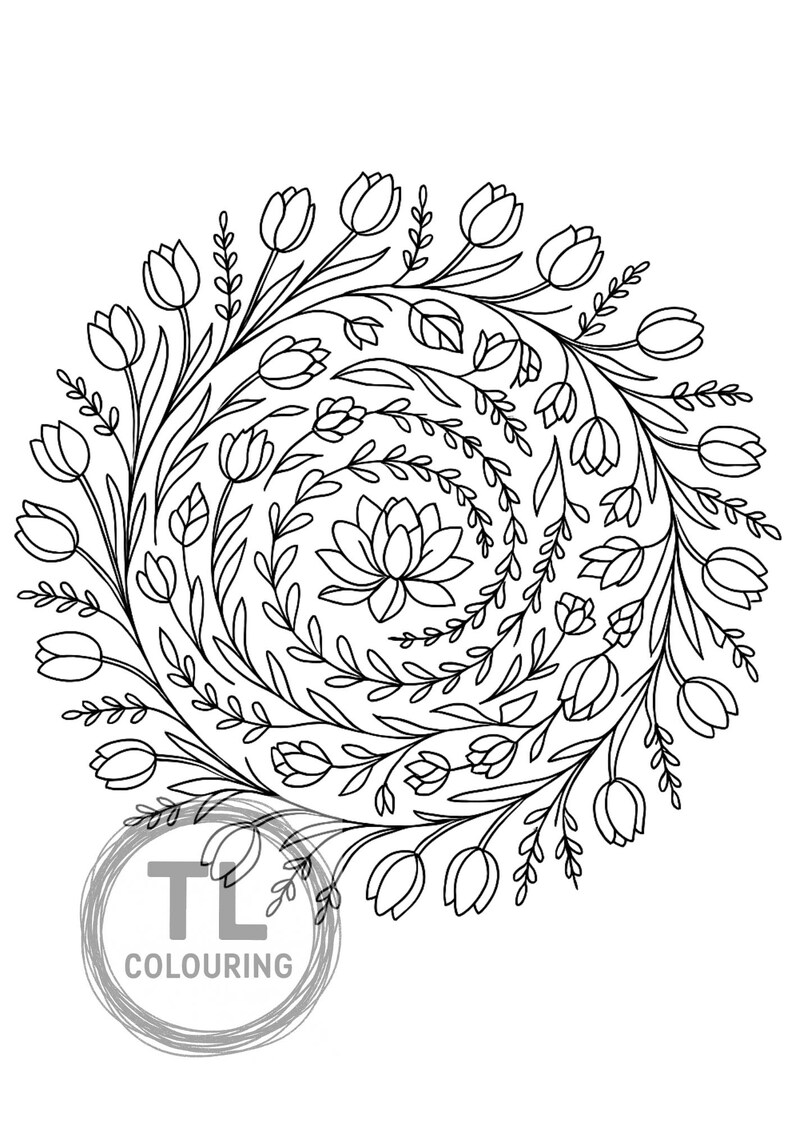 Floral Mandala Colouring Pages for Adults | 14 Printable Designs for ...
