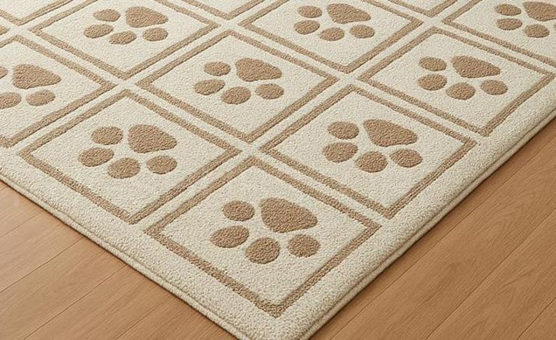Paw Print Area Rug: Soft Non-slip Carpet, Pet Lover Home Decor - Etsy