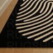 Black and Beige Fingerprint Rug: Modern Abstract Art Decor - Etsy