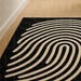 Black and Beige Fingerprint Rug: Modern Abstract Art Decor - Etsy