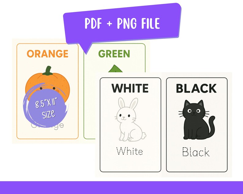 Learn Colors Flashcards for Kids | Preschool & Toddler Printable ...